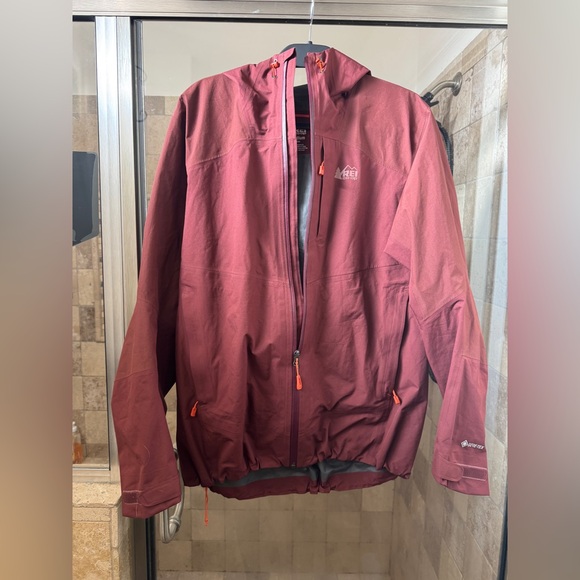 REI | Jackets & Coats | Rei Maroon Mens Raincoat Gore Tex | Poshmark